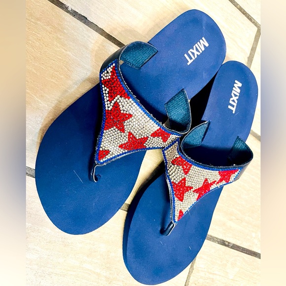 Mixit | Shoes | Independencememorial American Theme Wedge Sandals ...